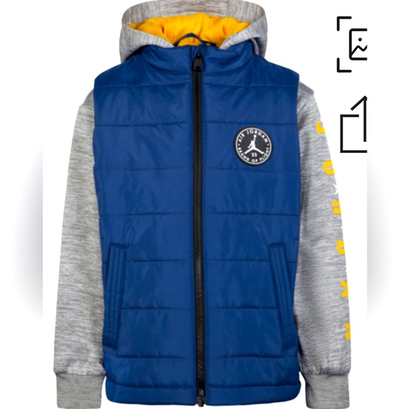 Nike | Jackets & Coats | Nike Air Jordan Boys Size 213 Hooded 2fer ...
